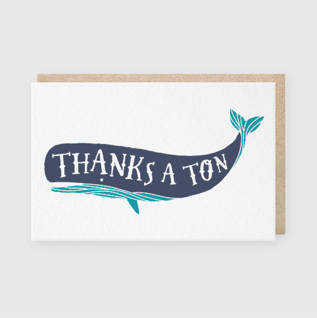 Thanks a Ton Whale Greeting Card– Alair Gift Shop